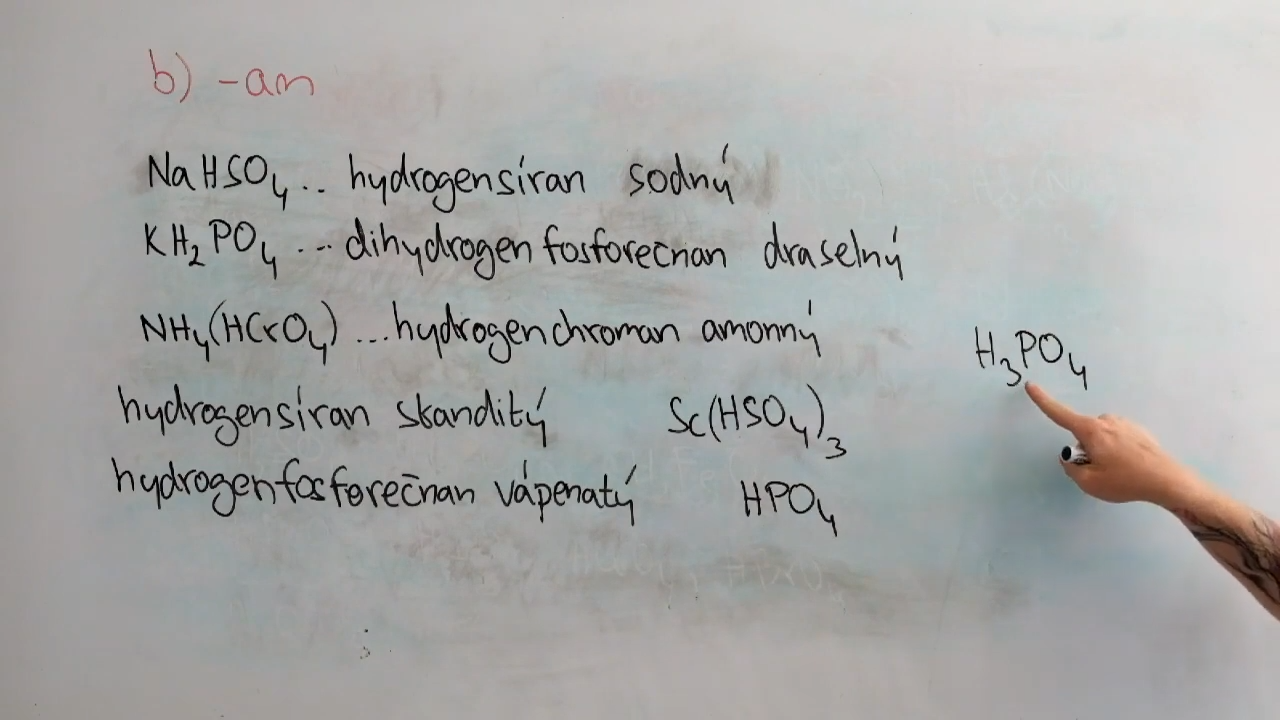 Doučování z chemie: Názvosloví a vzorce hydrogen solí | Stream